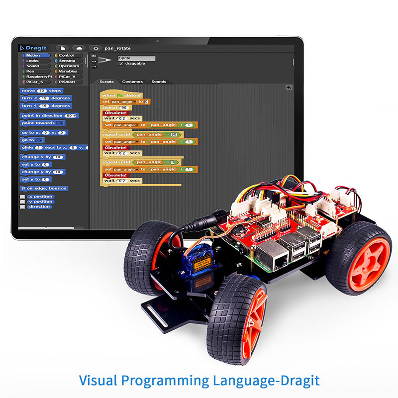 Sunfounder Picar S Raspberry Pi Smart Robot Car Kit Based Grafische Vi