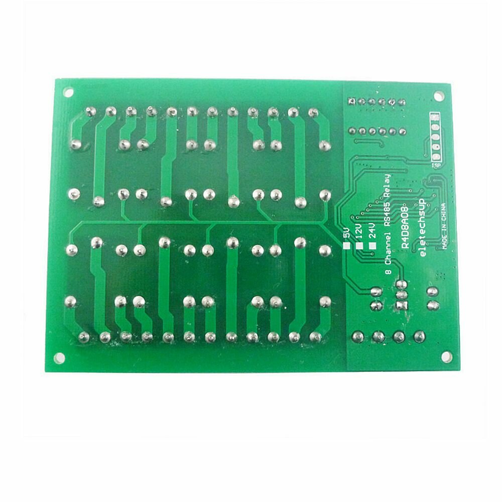 r4d8a08 dc 12v 8-kanaals rs485 relaismodule modbus rtu uart afstandsbe – 123materialen