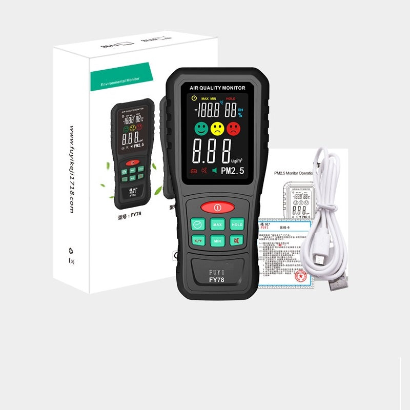 fuyi fy78 pm2.5 detector luchtkwaliteit handheld draagbare smogdeeltje ...