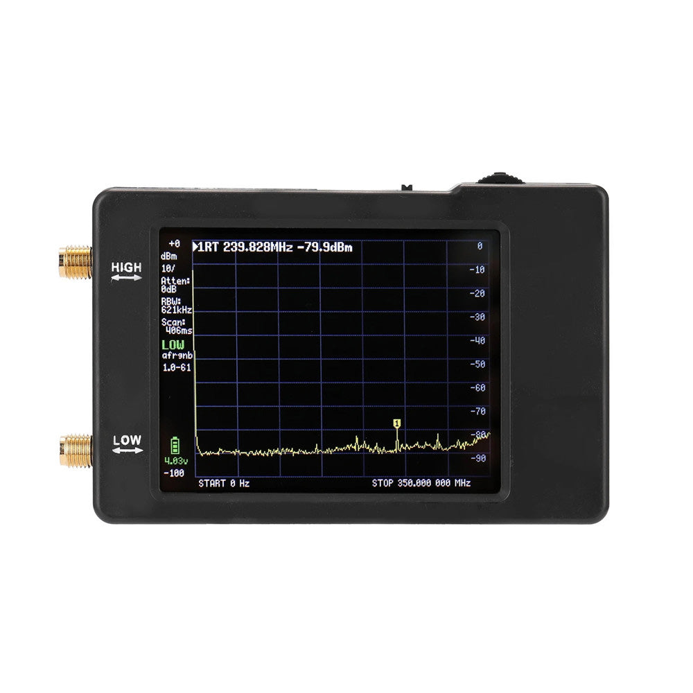 100 khz-350 mhz 2.8 inch handheld twee ingangen tiny spectrum analyzer ...
