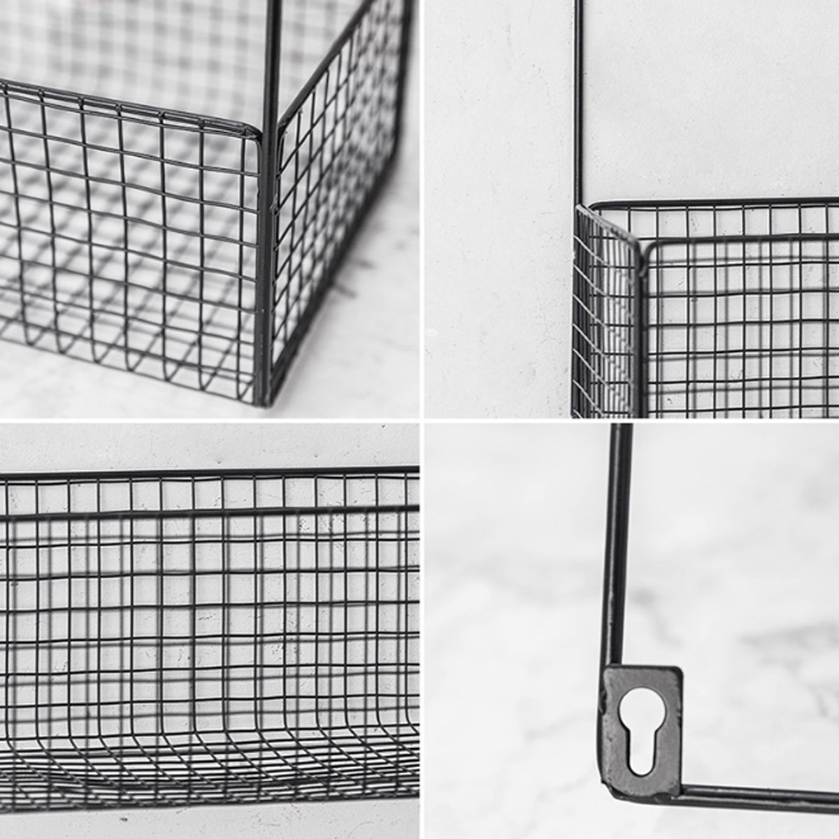 ijzer zeshoekig rooster muur plank rek opslag houder huis muur plank b ...