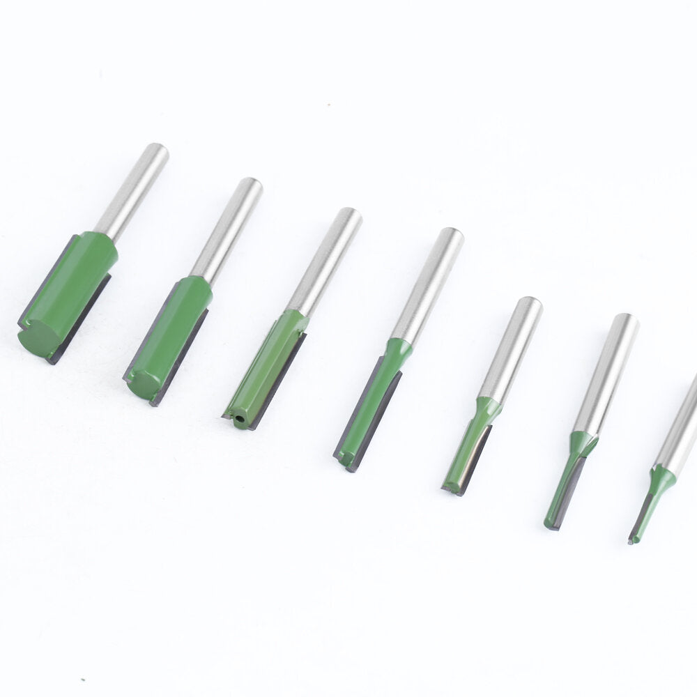 1/4 inch 6mm schacht rechte bit frees enkele dubbele fluit hout snijde ...