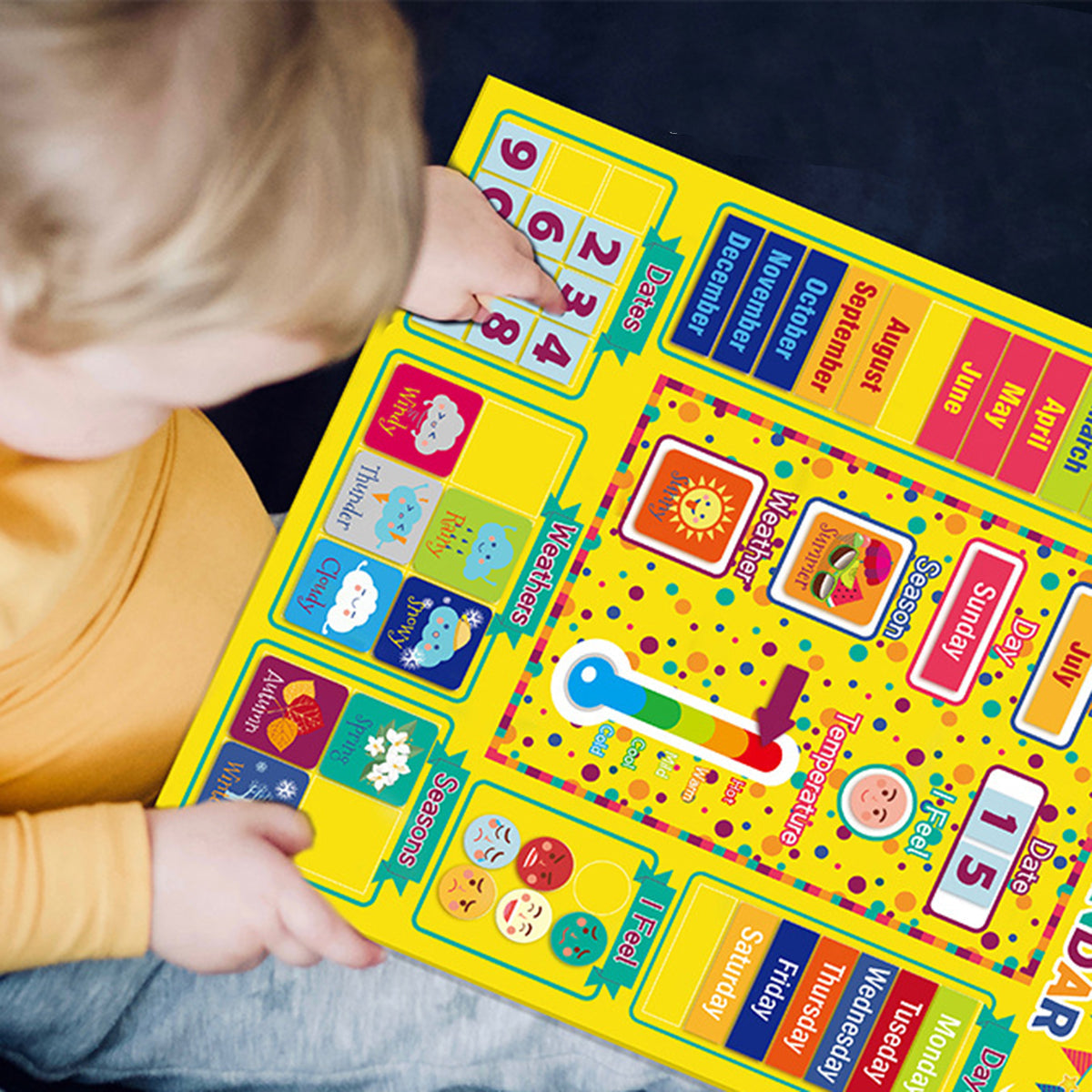 weer kalender magnetisch bord hersenen ontwikkeling wijsheid leren ver ...