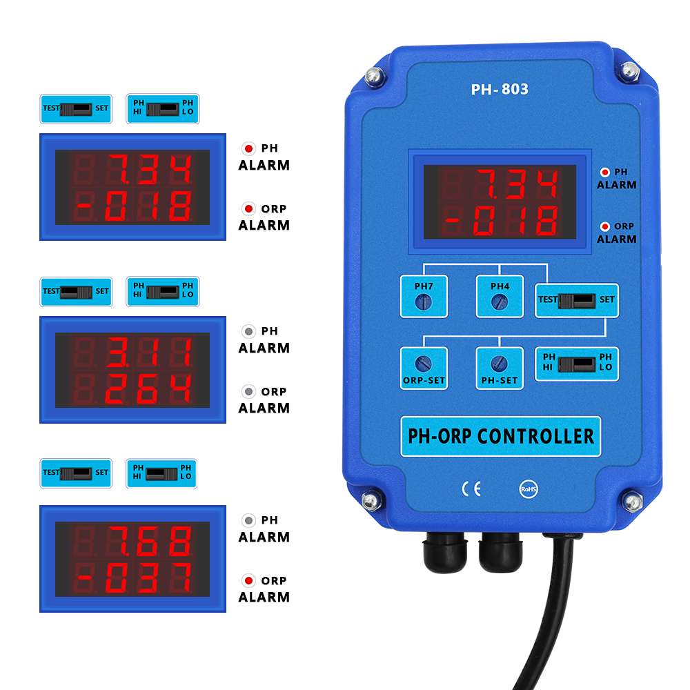 2 in 1 digitale ph orp redox-controller monitor waterkwaliteitsmeter t ...