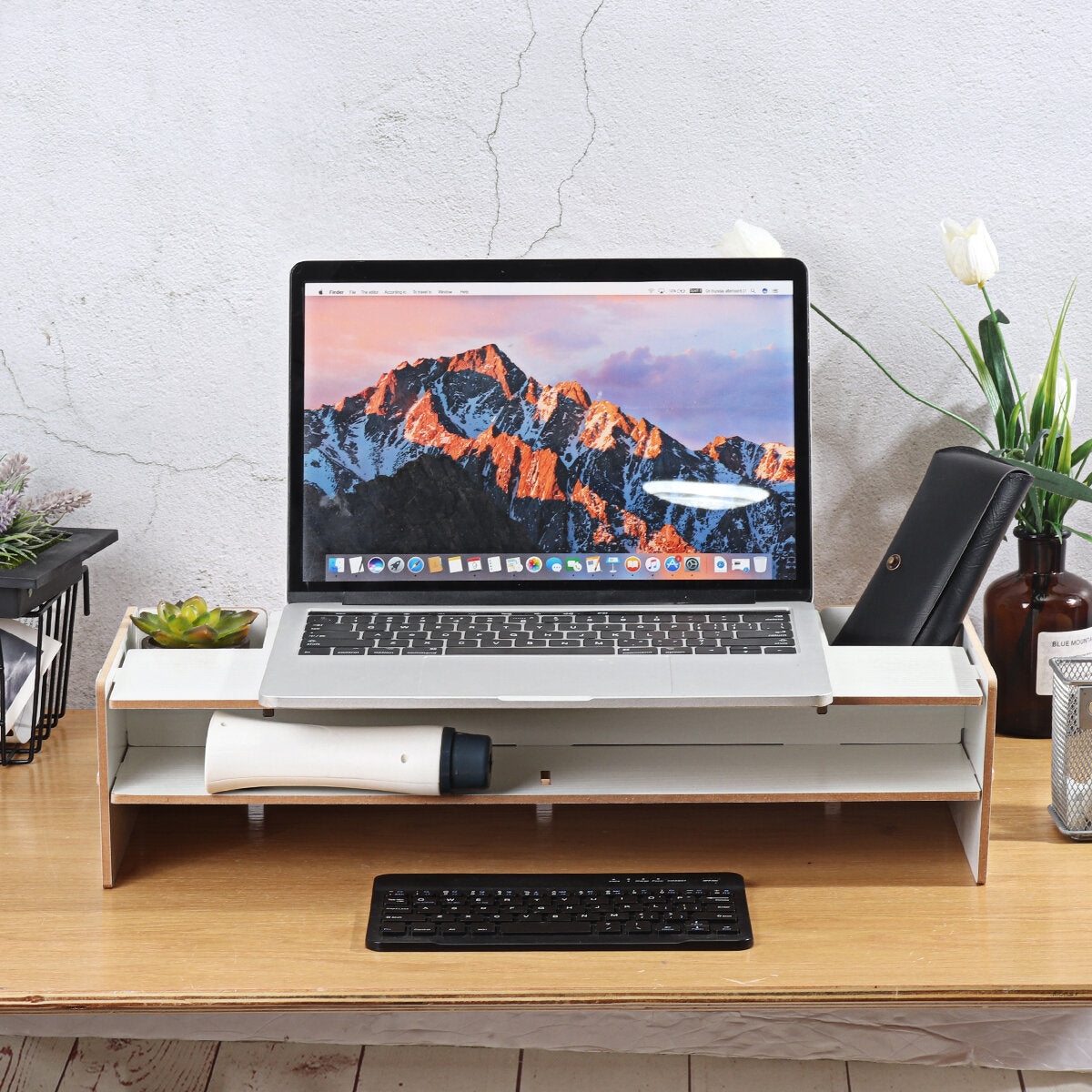 desktop monitor stand plank boekenkast tafel organizer badkamer plank ...