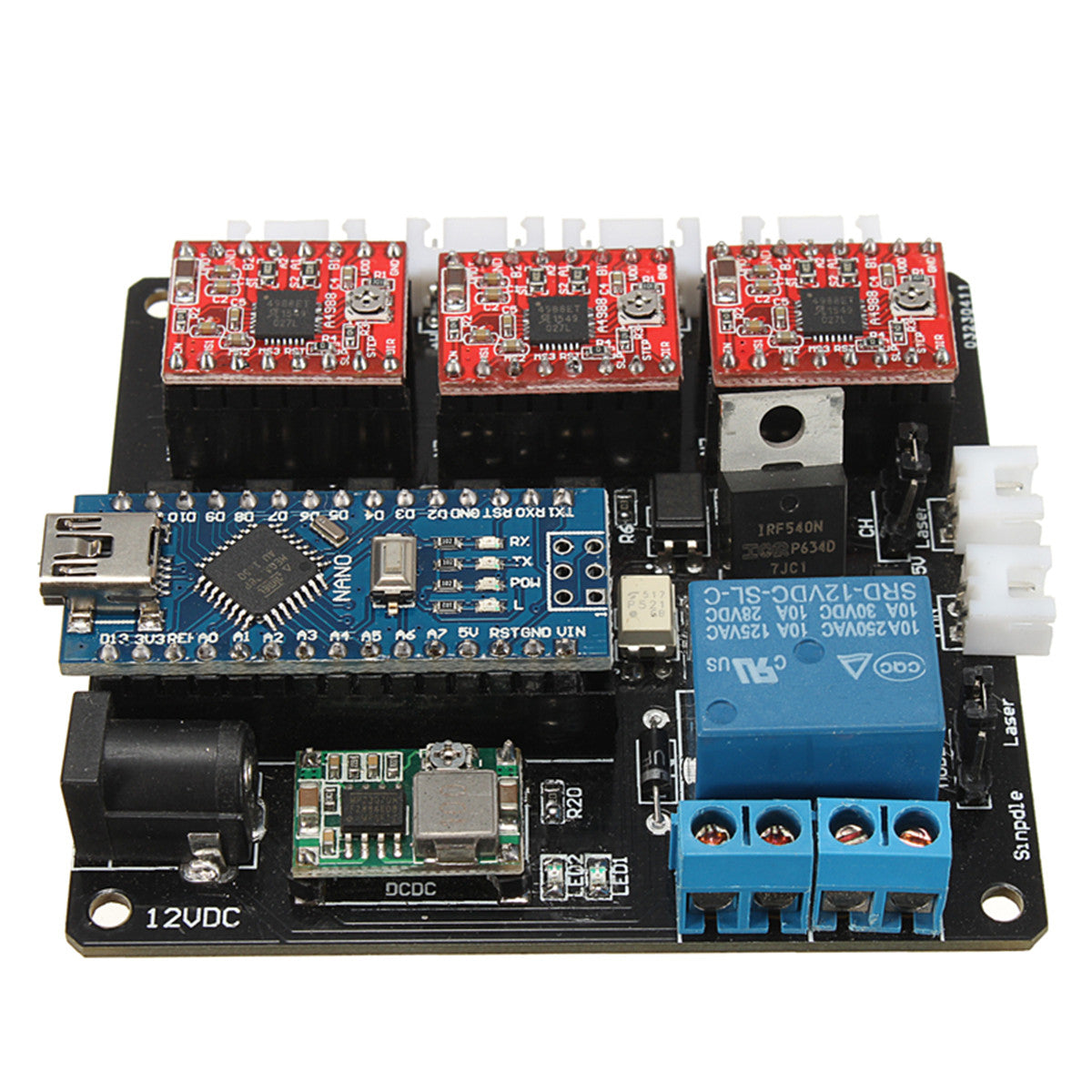 usb 3-assige stepper stappen motor driver board voor lasergraveermachi ...
