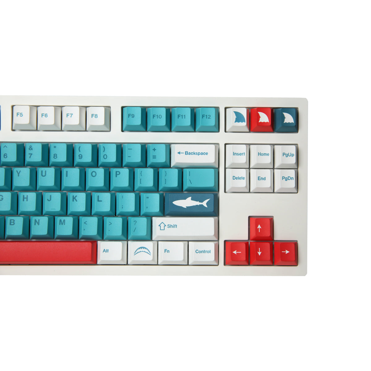 142 keys shark pbt keycap set cherry profile sublimation custom keycap ...