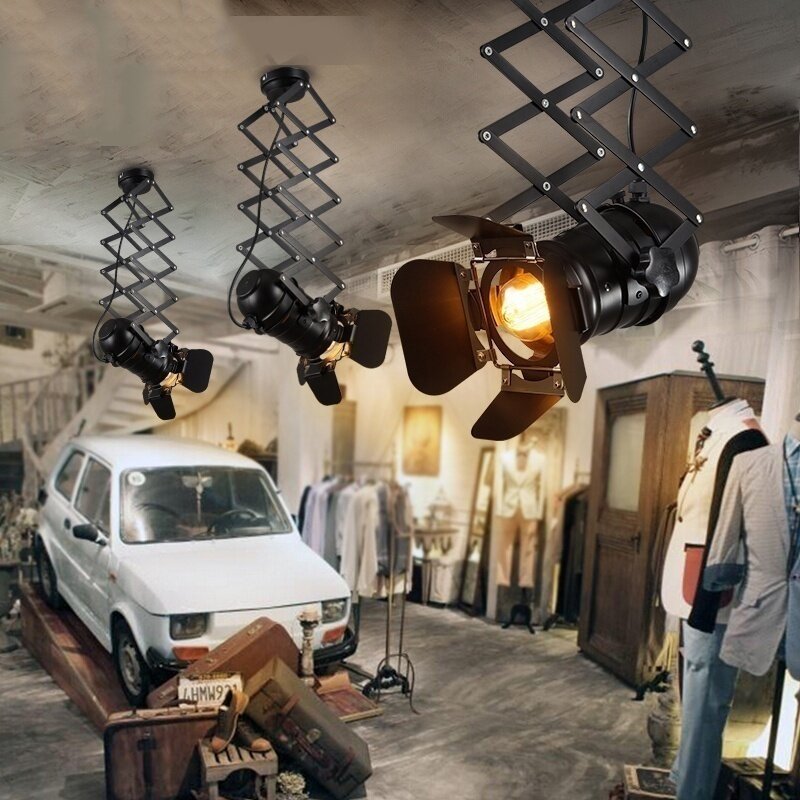 retro track light industriële led-plafondlamp e27 lamp binnen led-lamp ...