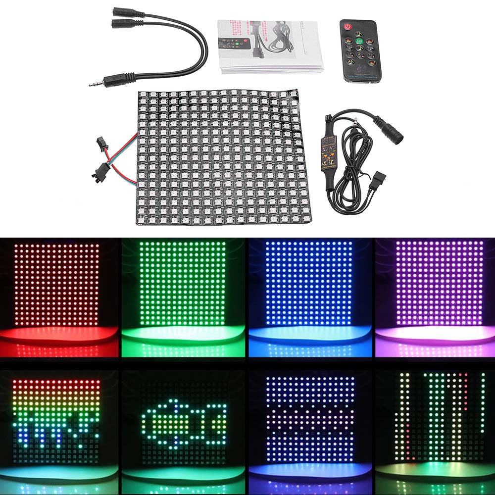 16 * 16cm ws2812 256 pixels digitale matrix led-modulestrip + 13 toets ...