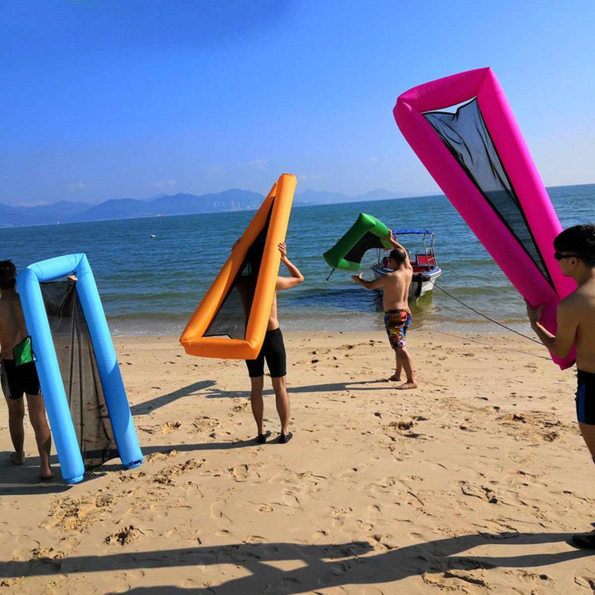 opblaasbaar drijvend ligbed draagbaar water vlotterbed zwembad zee opb ...