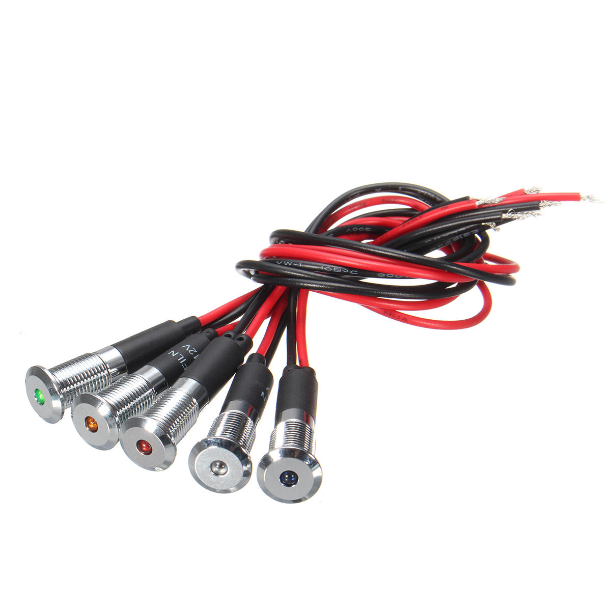 12v 8mm led metaal dash pilot panel indicator waarschuwing licht lamp ...