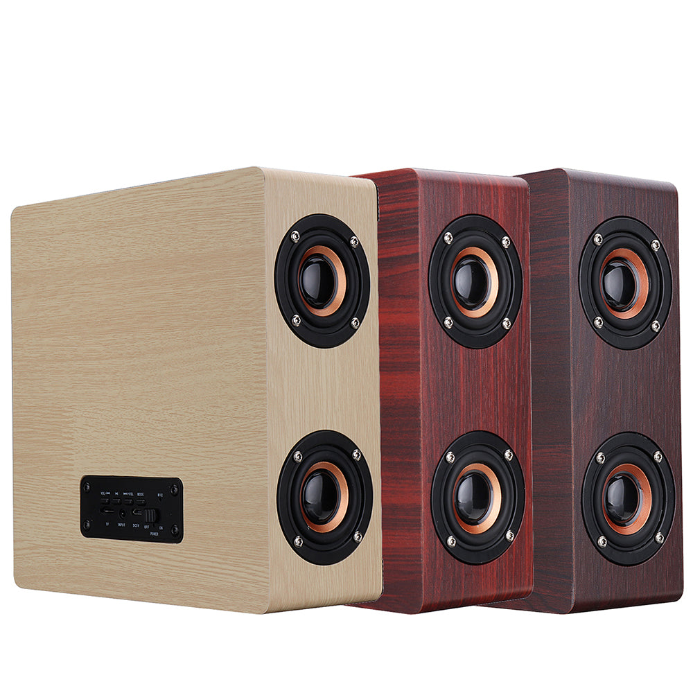 houten bluetooth 4.2 draadloze luidspreker 4 luidspreker hifi draadloz ...