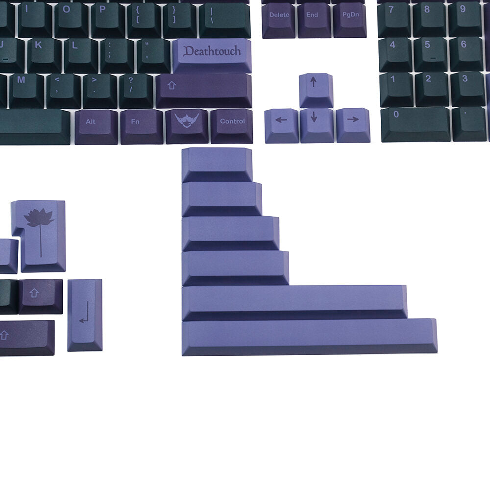 141 toetsen black lotus keycap set cherry profile pbt sublimation cust ...