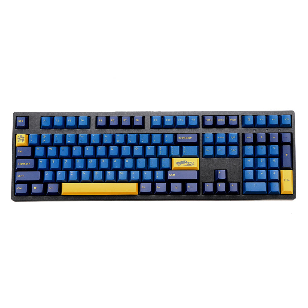 mechzone 108 toetsen blauw geel keycap set oem profiel pbt keycaps voo ...
