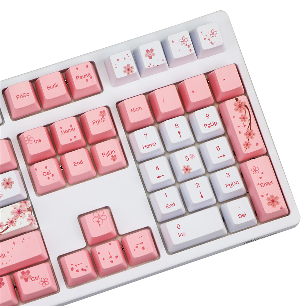 mechzone 122 toetsen cherry blossom keycap set oem profile pbt keycaps ...