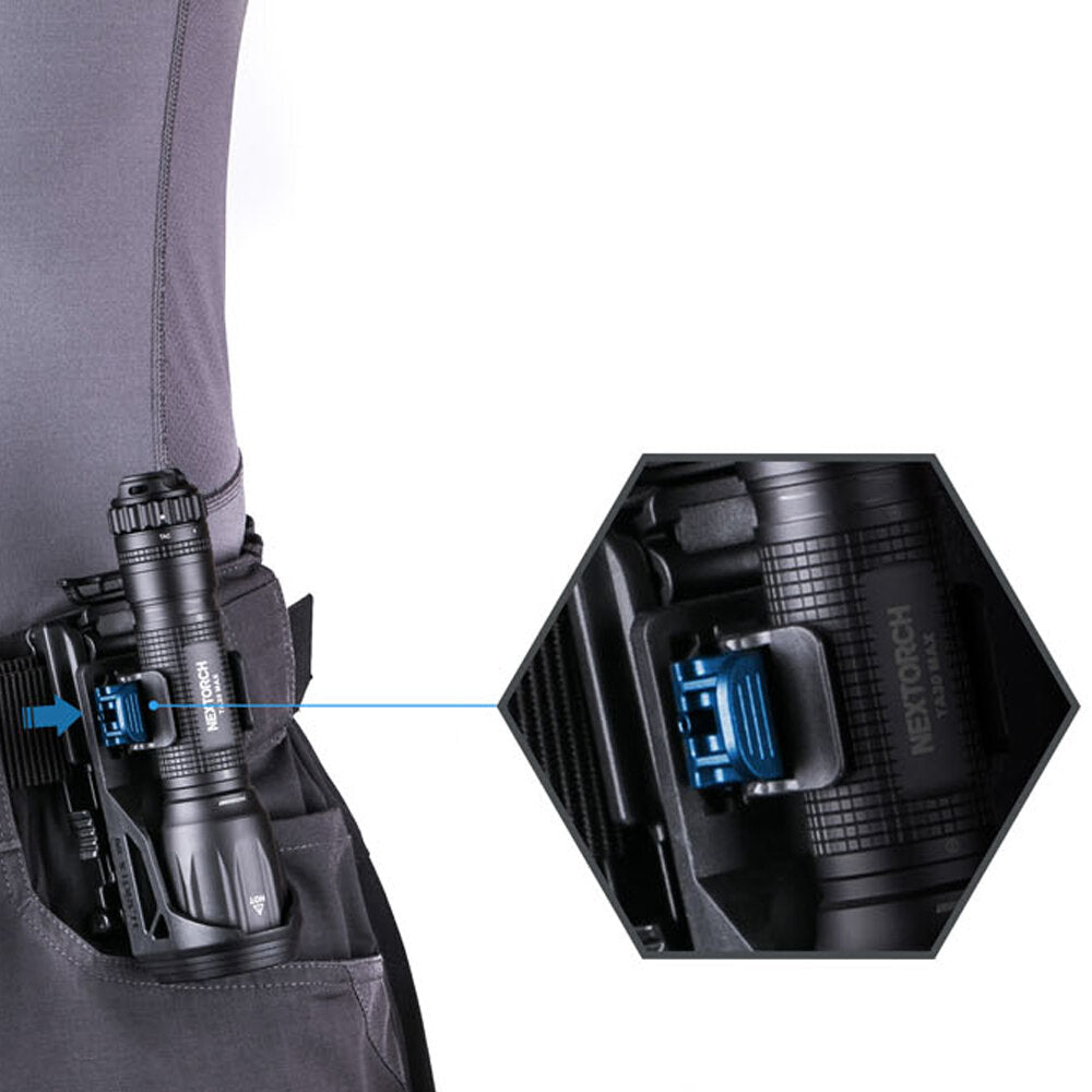 v51 flashlight holster 360° rotation locking system molle punch for 1 ...