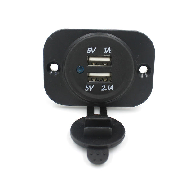 dubbele 12v usb-adapter voor motor auto met stator – 123materialen