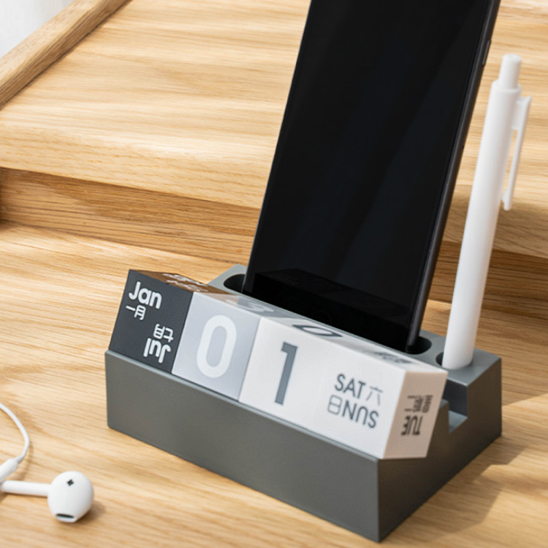 2020 creatieve plastic vierkante bureaukalender desktopdecoratie flip ...