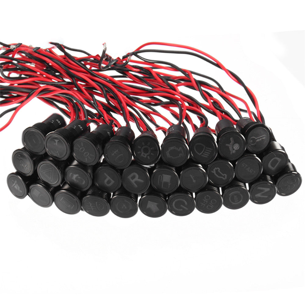 universele 12v 10mm waterdichte led dashboard waarschuwingslampje indi ...