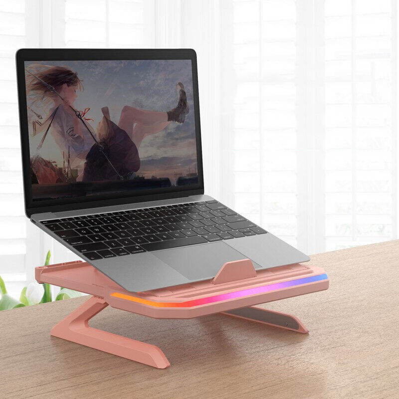 oimaster ap9001-rgb laptop stand met statief multifunctionele opvouwba ...