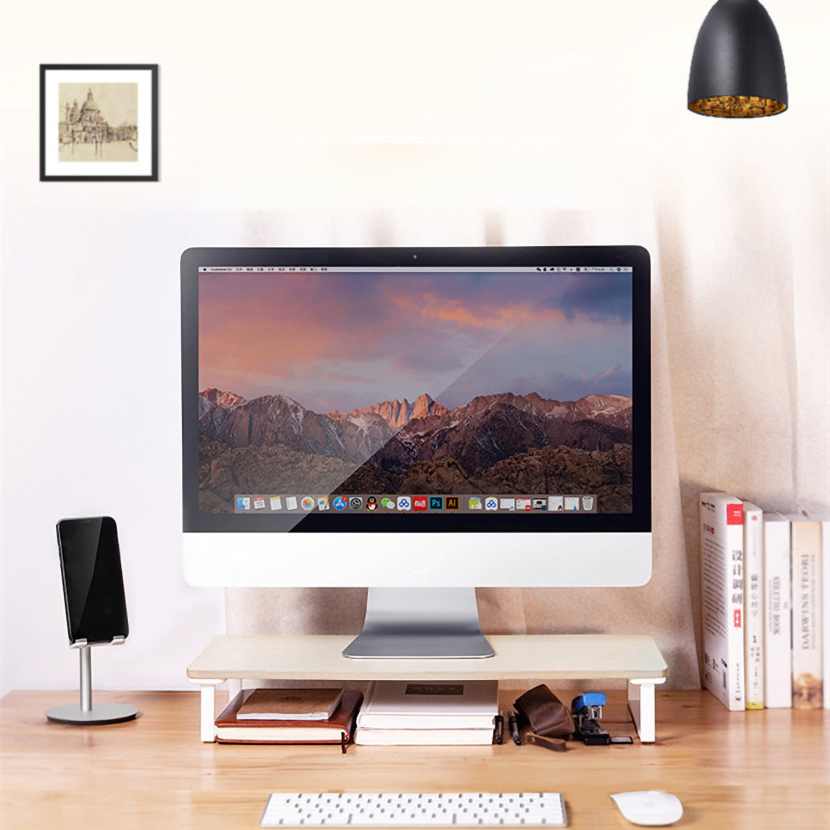 computerscherm scherm beugel staan verhogen basis desktop toetsenbord ...