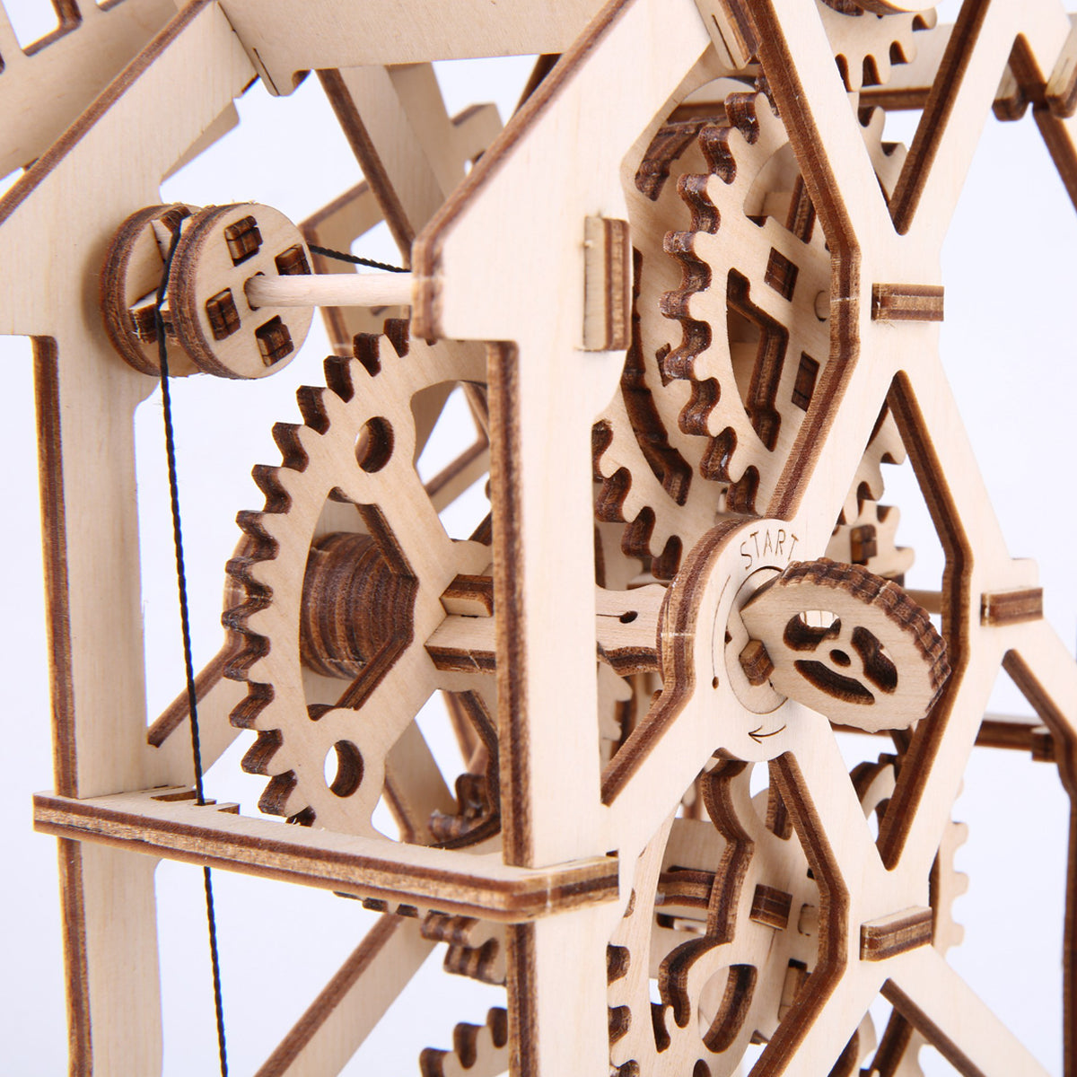 3d houten windmolen puzzel mechanische transmissie model montage speel ...