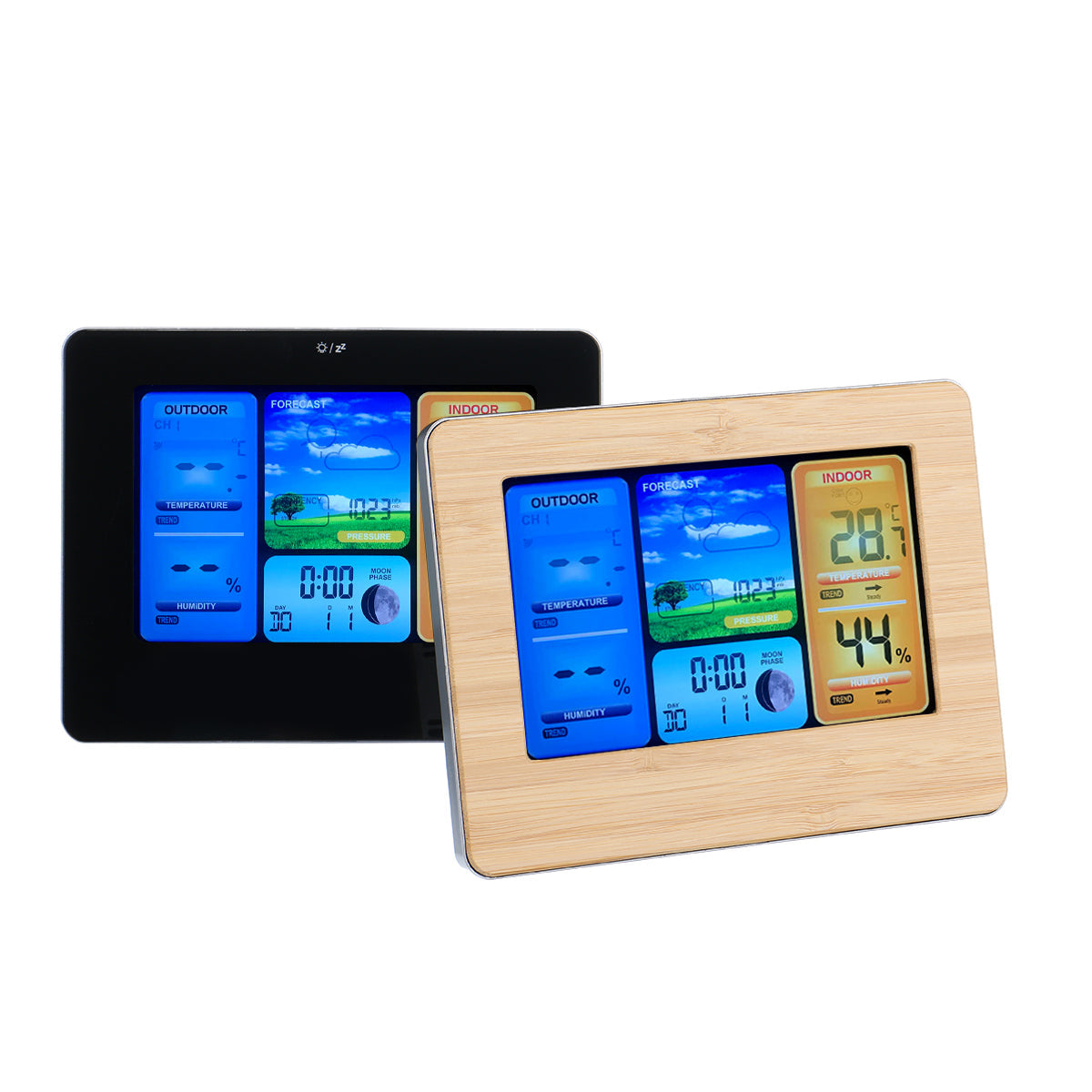 led weerstation wekker hygrometer thermometer barometer draadloze sens ...