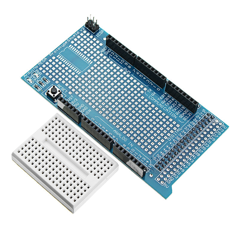mega2560 r3 microcontroller met prototype bord + l293d motoraandrijvin ...
