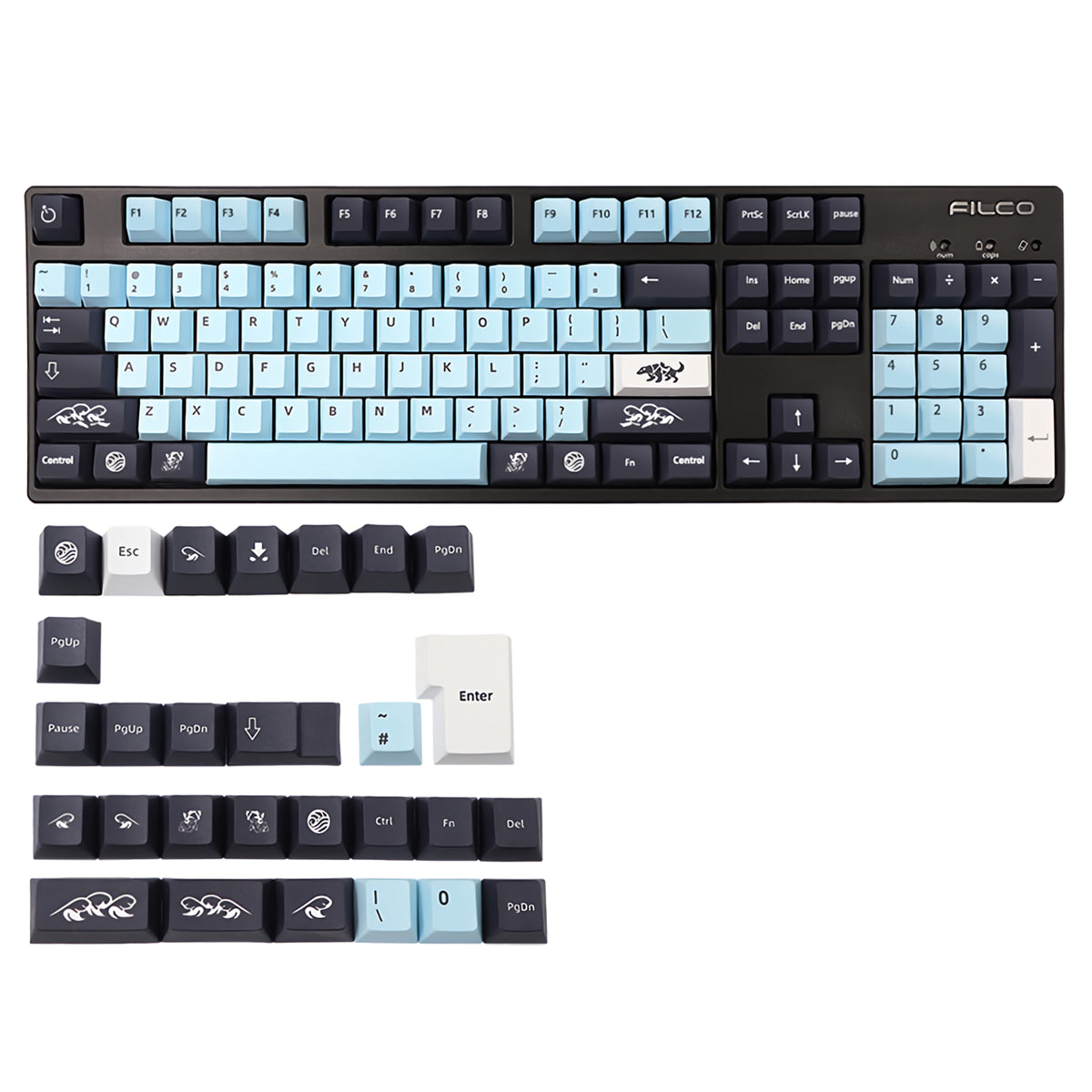 132 toetsen mizu keycap set cherry profile pbt sublimation keycaps voo ...