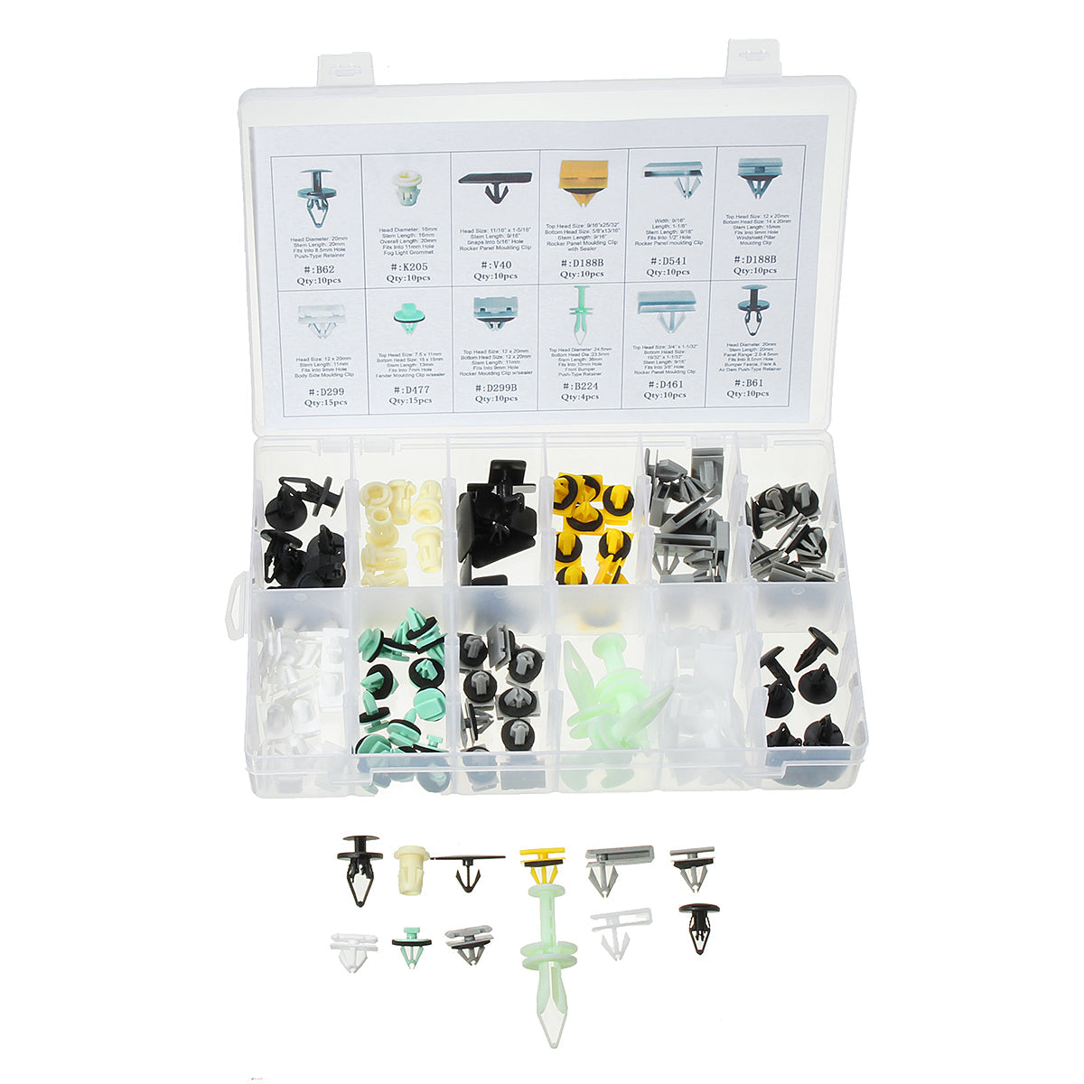 124 stks autodeur fender trim clip body schroeven push type houder aut ...