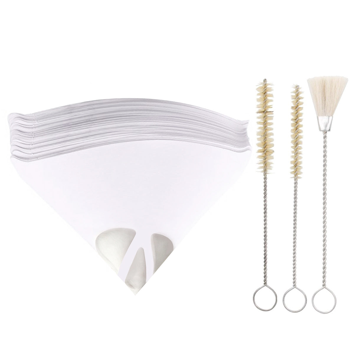 100 stks papier zeef siliconen trechter filter tip kegelvormige fijne ...