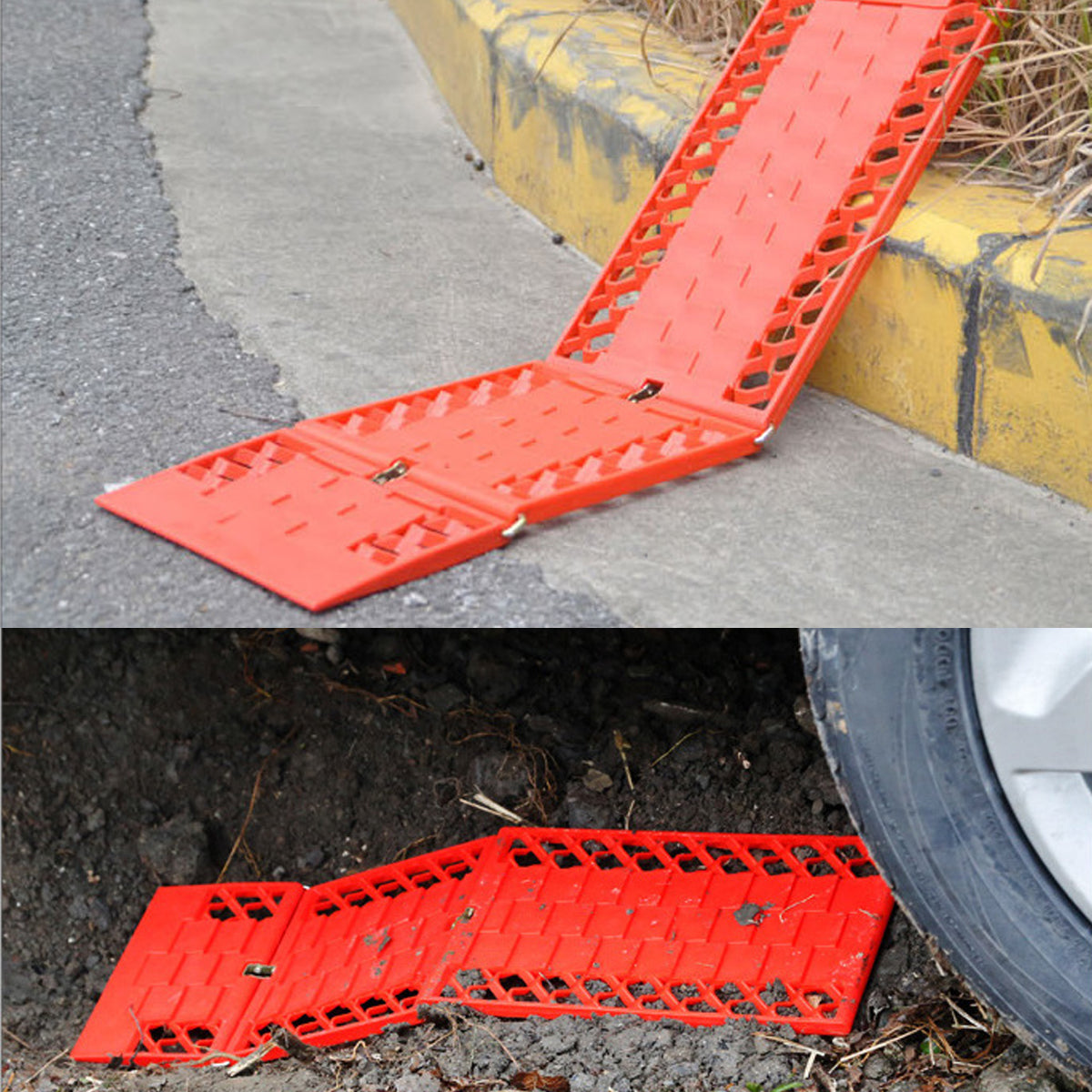 rubber auto sneeuwbanden grip tracks opvouwbare skid plate ketting uni ...