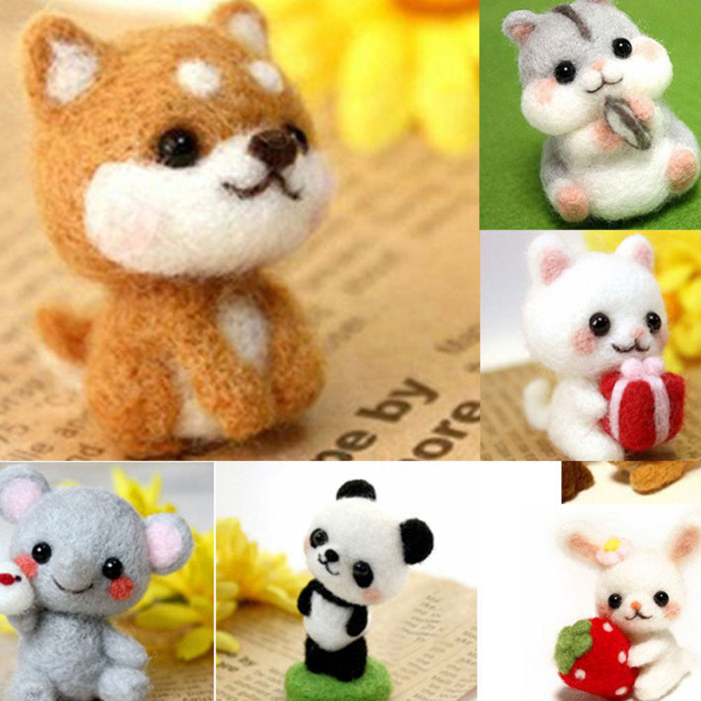 50 kleuren wolvilt set naalden gereedschap set handgemaakte naaldvilte ...