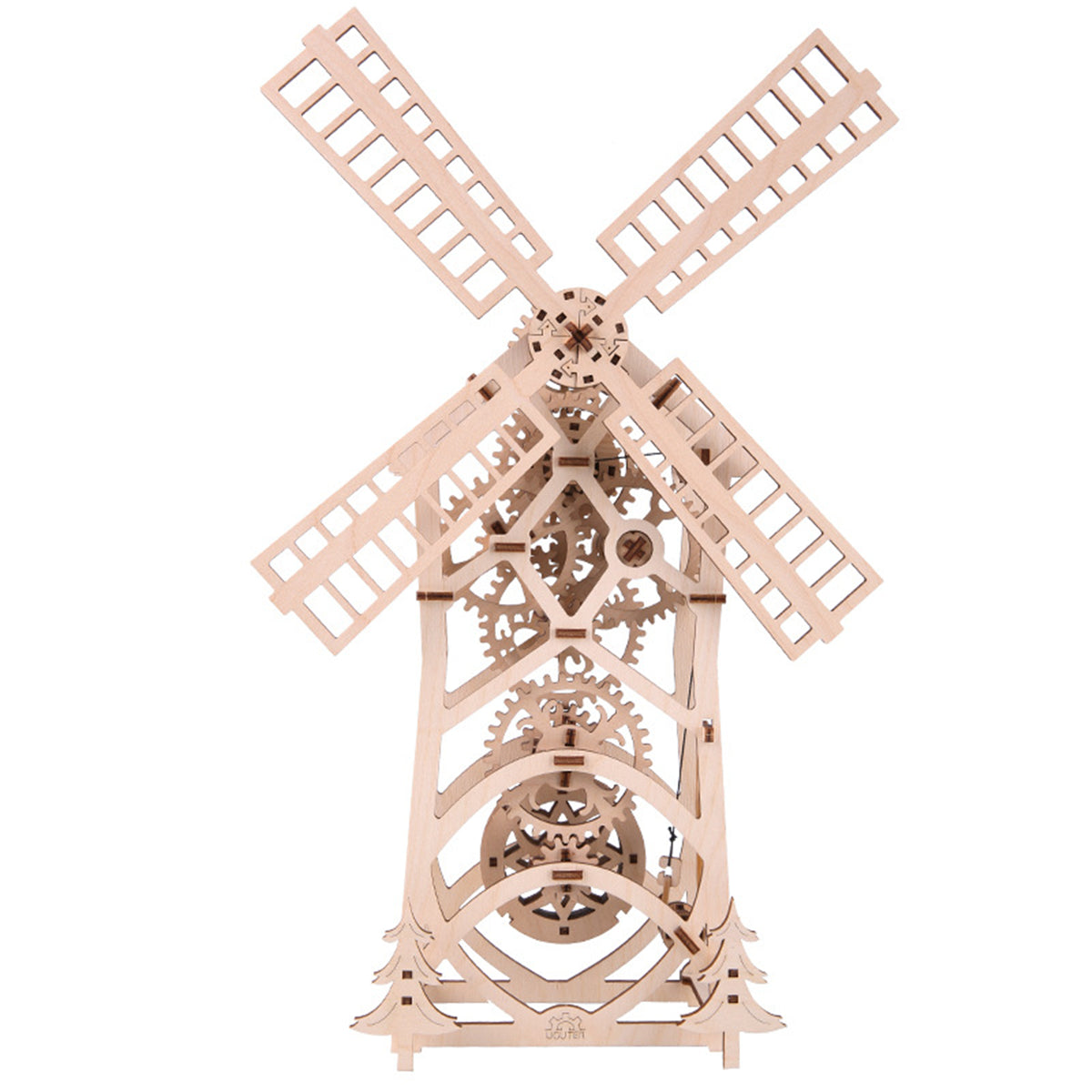 3d houten windmolen puzzel mechanische transmissie model montage speel ...