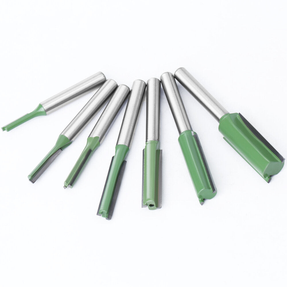 1/4 inch 6mm schacht rechte bit frees enkele dubbele fluit hout snijde ...