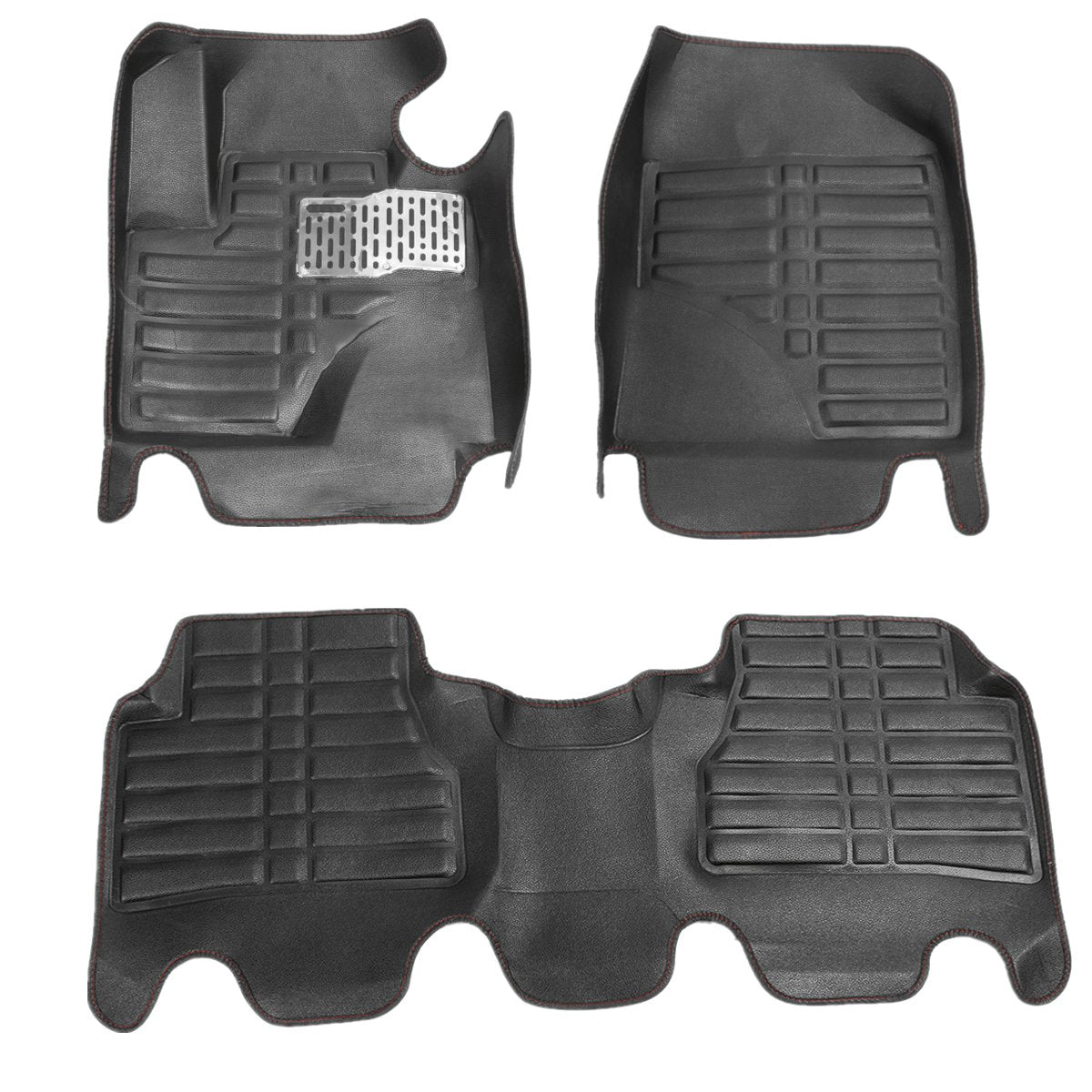 auto vloermat leer voor voering achter waterdicht mat voor hyundai san ...