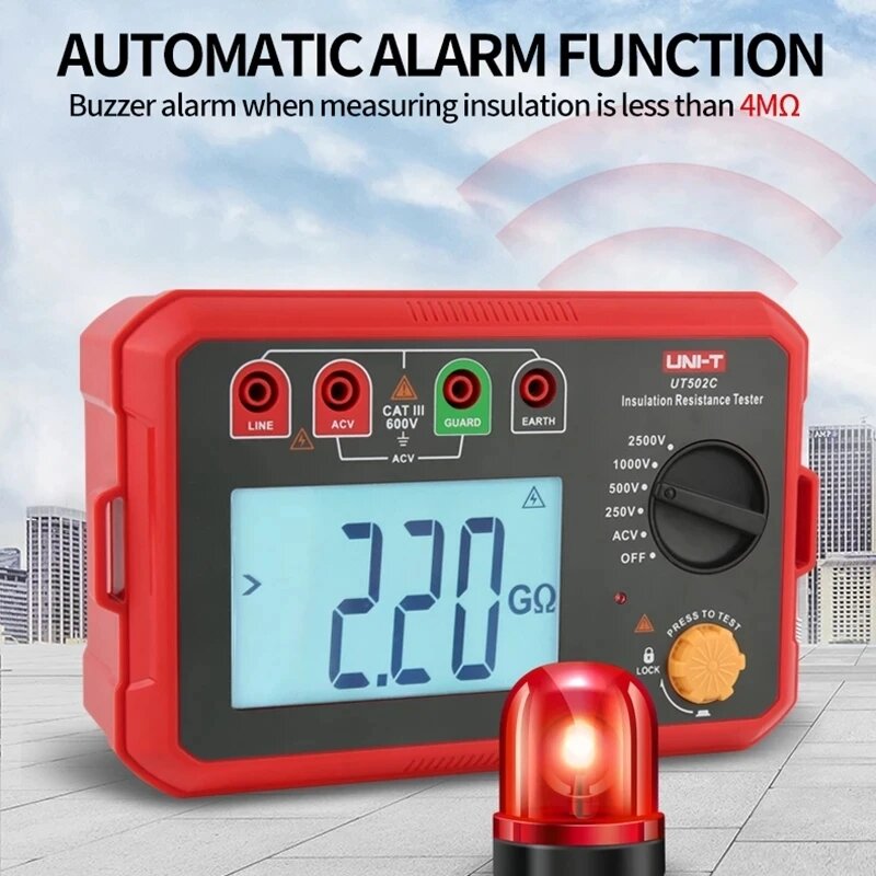 uni-t digitale megohmmeter ut502c 2500v isolatieweerstandstester ommet ...